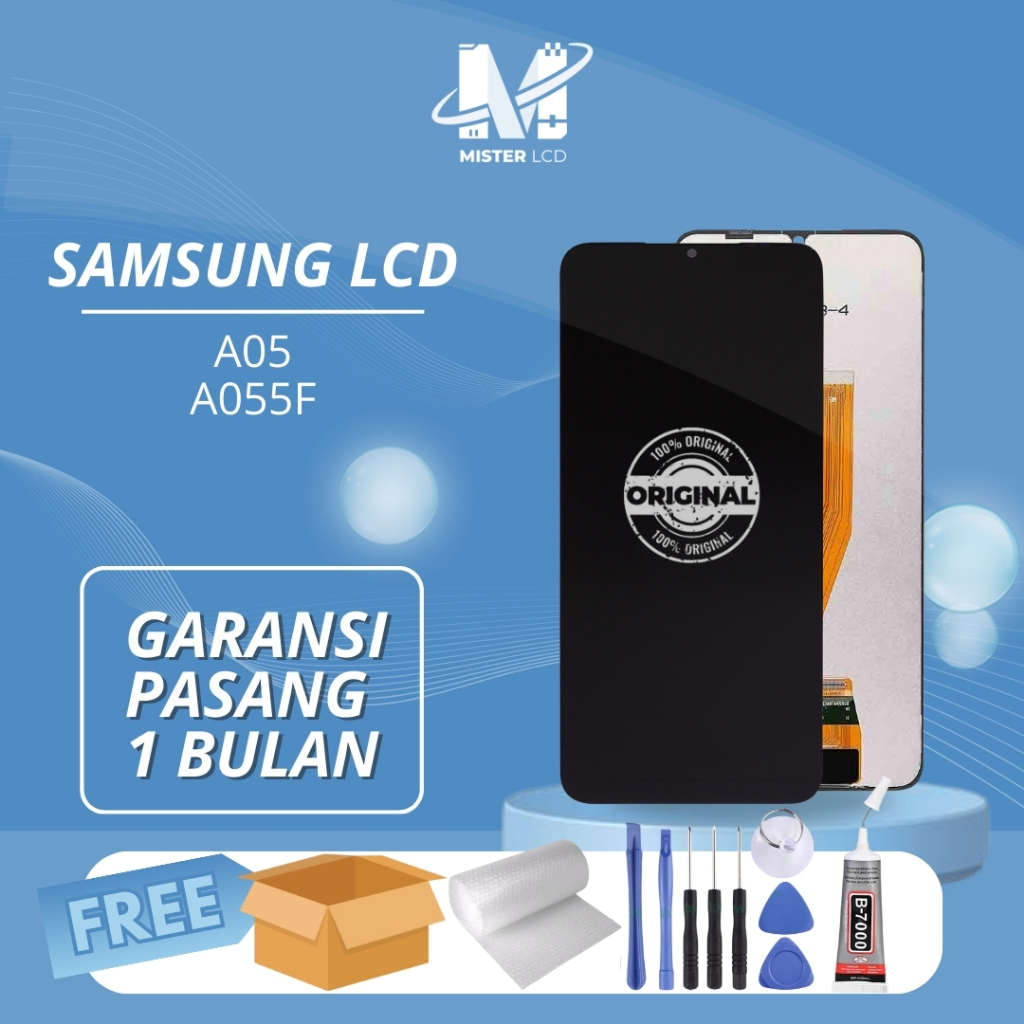 Jual LCD SAMSUNG A05 / A055F FULLSET ORIGINAL FREE LEM + OPENING SET ...