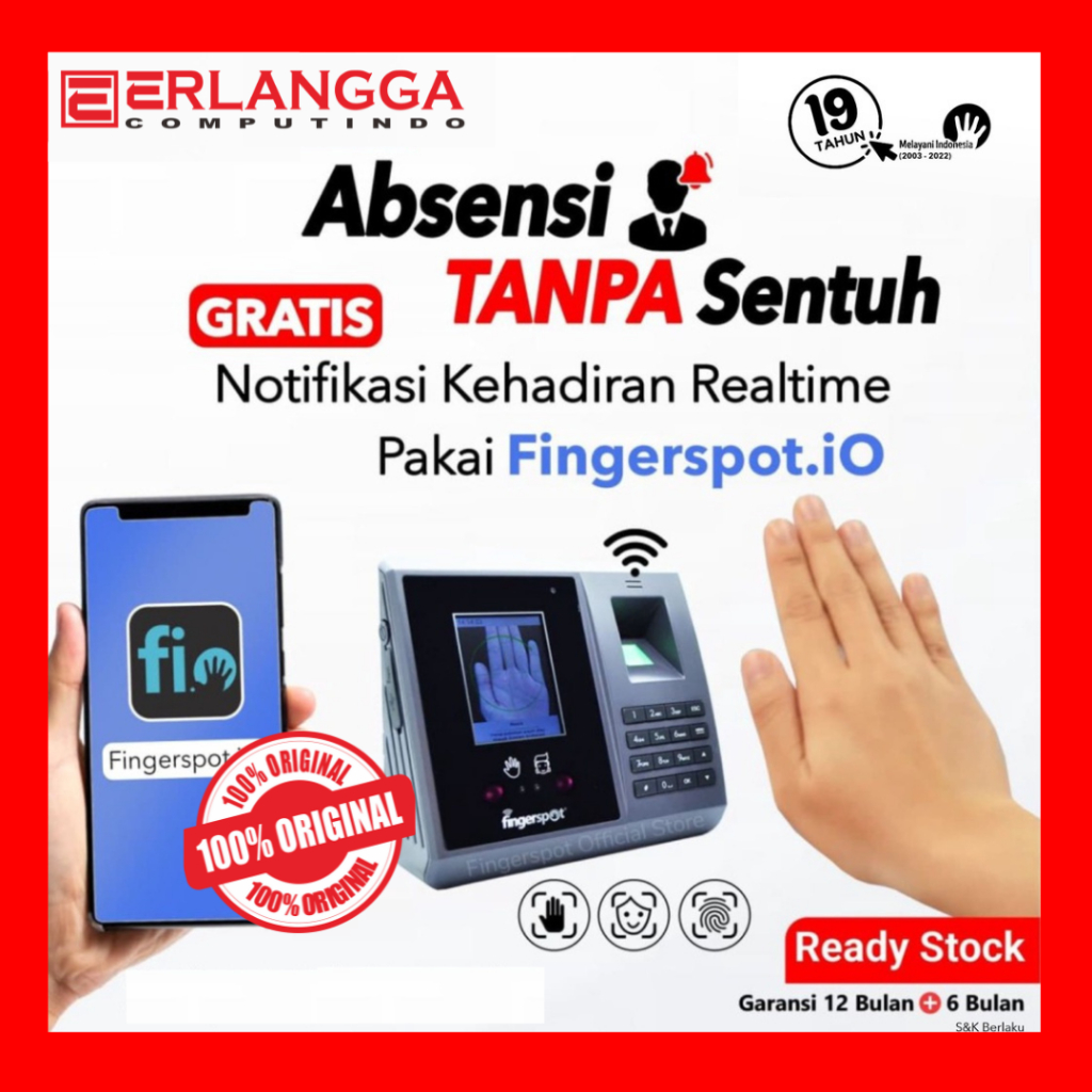 Jual Mesin Absensi Wajah Telapak Tangan Sidik Jari Fingerprint WiFi ...
