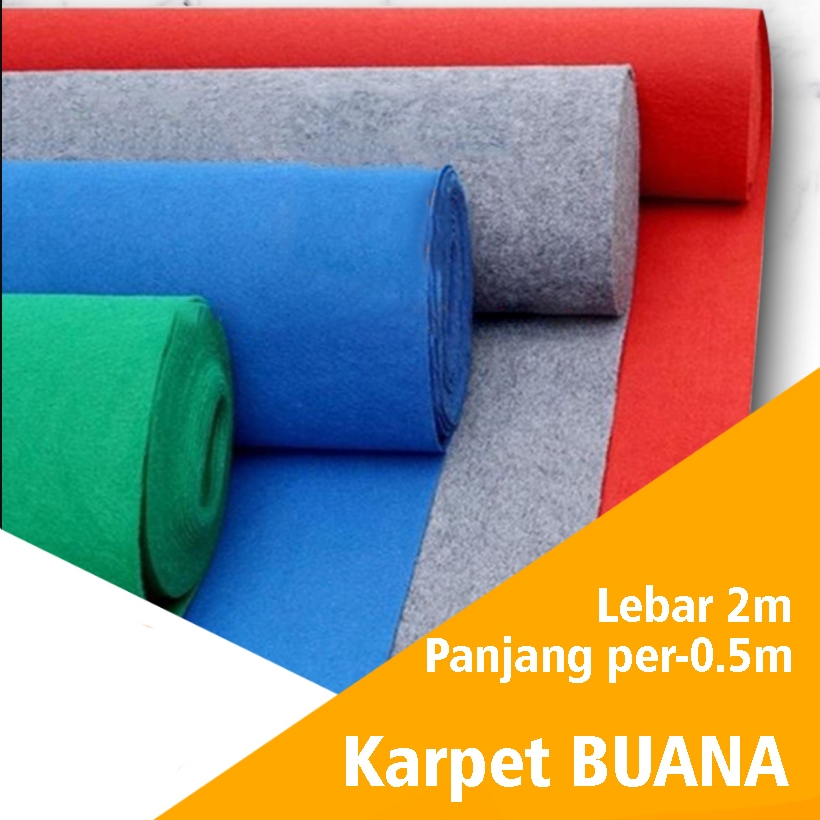 Jual Karpet Bludru Buana Lebar 200cm (2m) x panjang per-50cm (0.5m ...