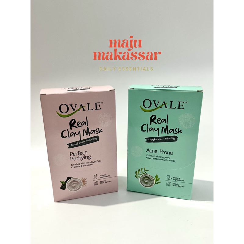 Jual Ovale real Clay Mask Perfect Purifying / Acne Prone ( LSN / 12 PCS ...