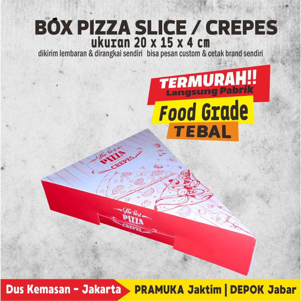 Jual Box Crepes Pizza Slice Motif 20x15x4 cm | Shopee Indonesia
