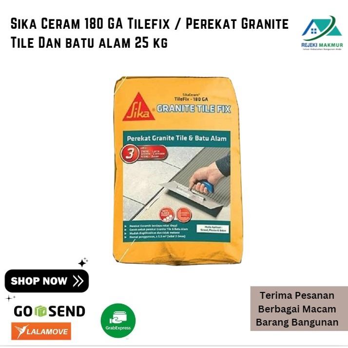 Jual Sika Ceram 180 GA Tilefix / Perekat Granite Tile Dan batu alam 25 ...