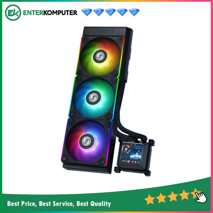 Jual LIAN LI Hydroshift LCD AIO 360R RGB BLACK with 2.88” IPS LCD ...