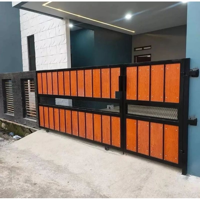 Jual pagar minimalis Grc rangka besi hollow galvanis | Shopee Indonesia