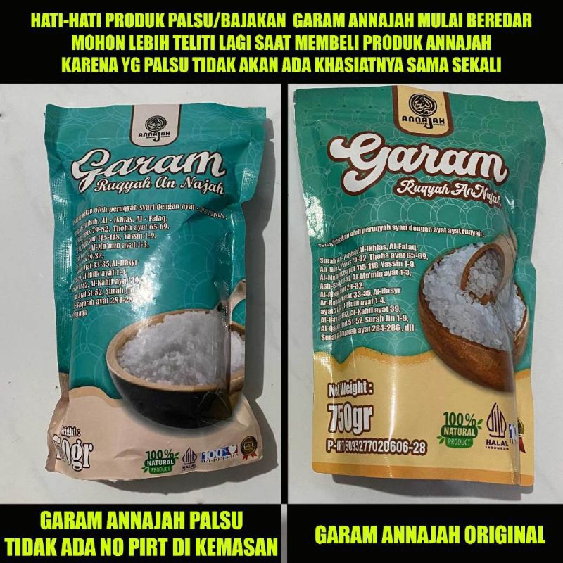 Jual AN-NUR 750GR garam ruqyah original asli pembuka aura dan rezeki ...