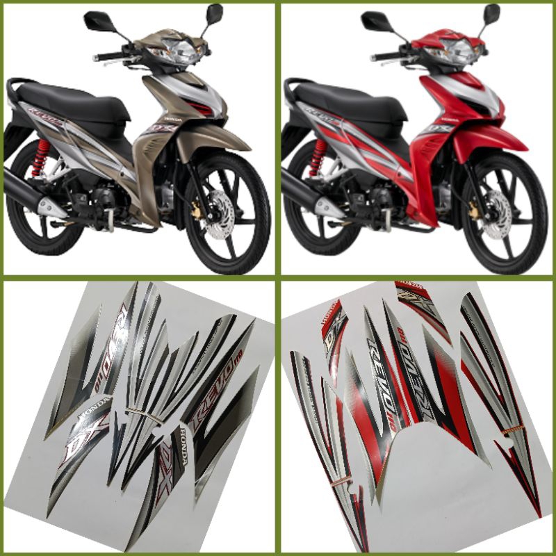Jual stiker striping Revo 110 DX tahun 2011 stiker motor standar satu ...