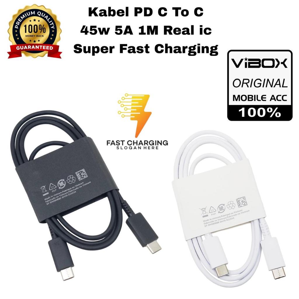 Jual Kabel Data Pd Sam 45w Ori Real ic 5A Type C to Type C 1M Super ...