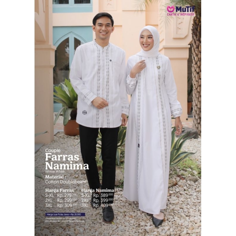 Jual COUPLE MUTIF NAMIMA FARRAS WINTER WHITE | Shopee Indonesia