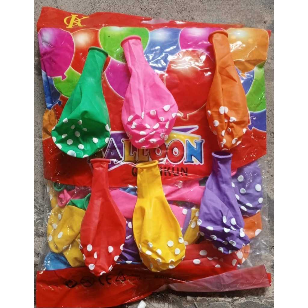 Jual 100 PCS BALON POLKADOT / BALON 100 PCS / BALON 12 INCH -/BALON ...