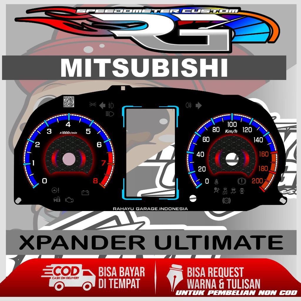 Jual PAPAN SPEEDOMETER CUSTOM MITSUBISHI XPANDER ULTIMATE | Shopee ...