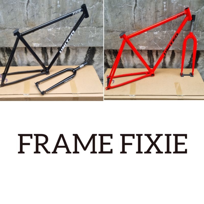 Jual frame fixie rangka dan fork sepeda fixie 700c standar 30mm ...