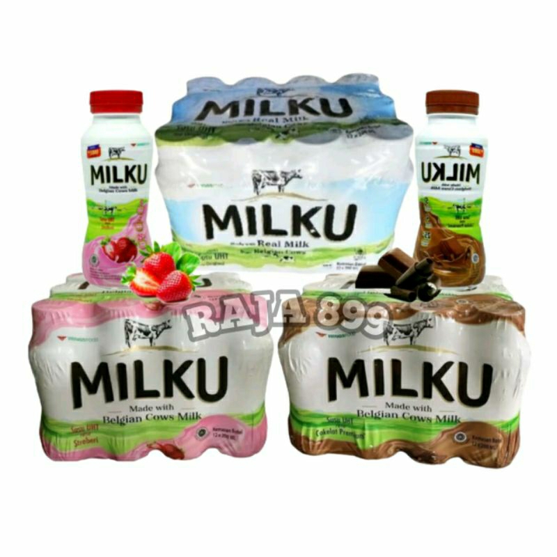 Jual MILKU SUSU UHT 200ML BOTOL ISI 12 PCS | Shopee Indonesia