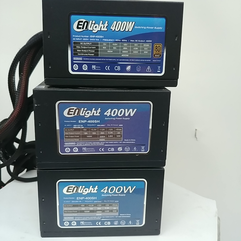 Jual POWER SUPPLY PC ENLIGHT 400 WATT PURE Plus power vga | Shopee ...