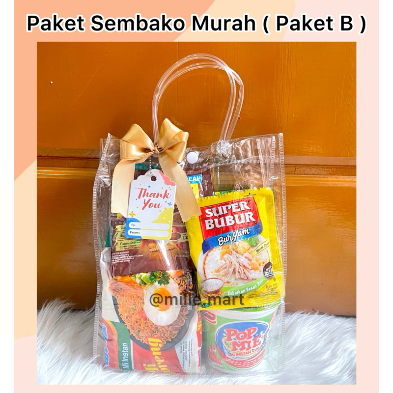 Jual PAKET ANEKA SEMBAKO MURAH ( PAKET B) Tas atau box / parcel sembako ...