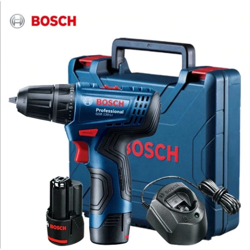 Jual MESIN BOR CORDLESS BOSCH GSR 120 LI 2 BATERAI | Shopee Indonesia