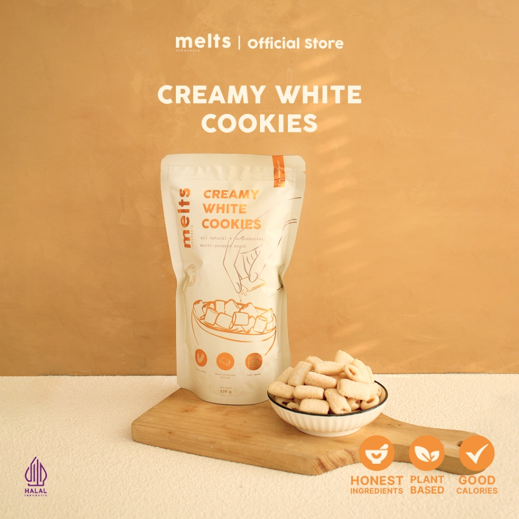Jual Melts Creamy White Cookies | Snack Kukis Sereal Cokelat Putih ...