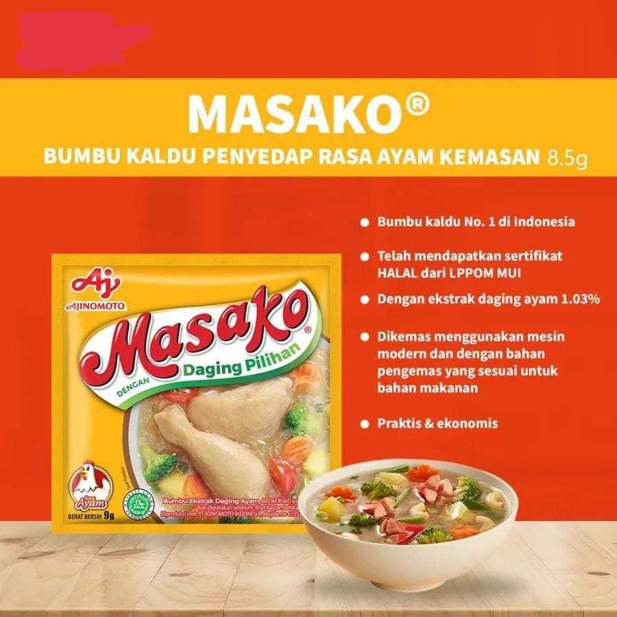 Jual Masako Bumbu Kaldu Ayam/Sapi Penyedap Rasa 8.5g (6 pcs) | Shopee ...