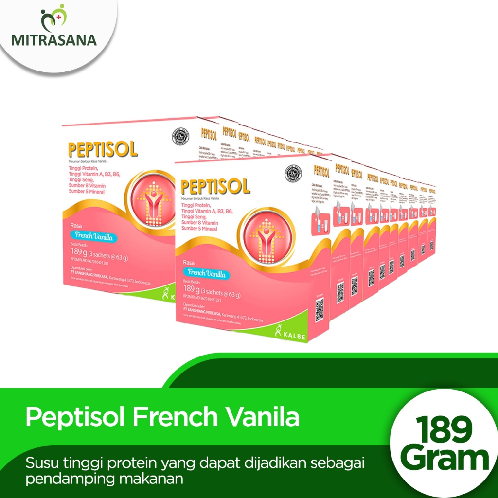 Jual Bundle 24 Box Peptisol Vanilla - Susu Tinggi Protein Rendah Residu ...