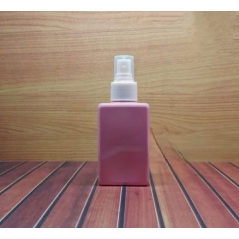 Jual BOTOL SPRAY 100ML KOTAK PINK / BOTOL 100ML KOTAK PINK TUTUP SPRAY ...