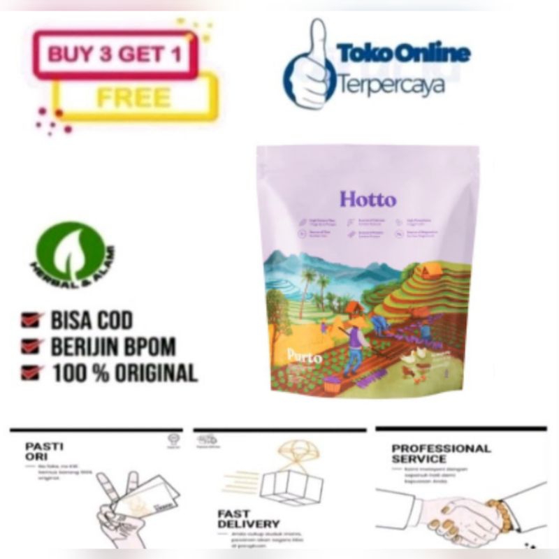 Jual PROMO!!! Hotto Purto Pouch (16 Sachet ) Multigrain With Purple ...