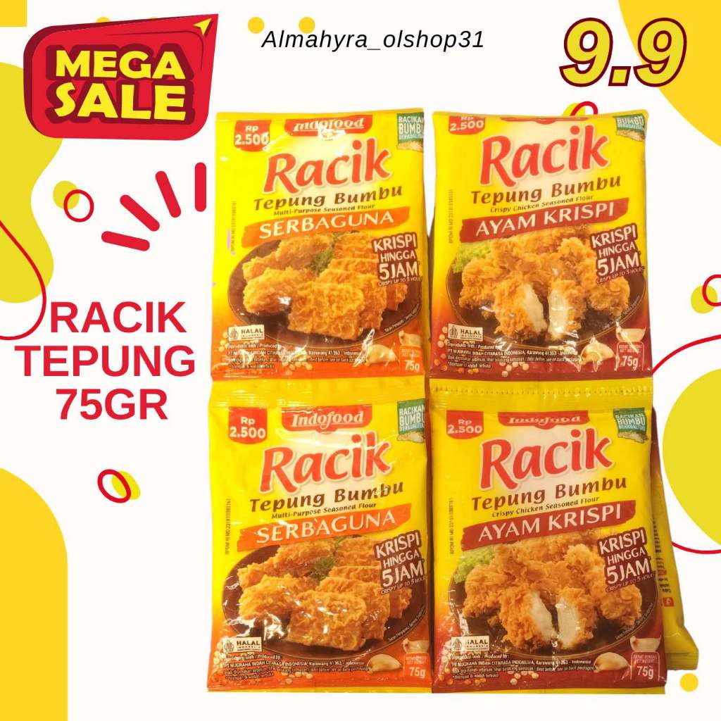 Jual Indofood Racik Tepung Bumbu 75 Gr SERBAGUNA & AYAM KRISPI / Tepung ...