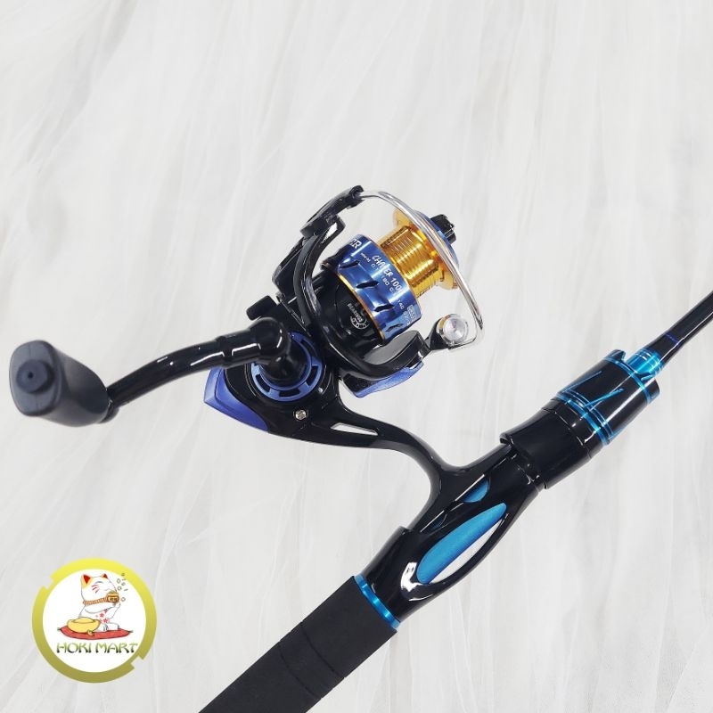 Jual joran set top carbon solid + reel spinning 1000 2000 10bb + bonus ...