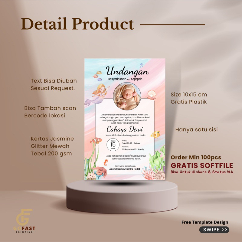 Jual UNDANGAN TASMIYAH/ UNDANGAN AQIQAH /UNDANGAN TASYAKURAN GRATIS ...