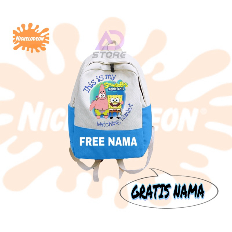 Jual TAS SEKOLAH ANAK KARAKTER KARTUN LUCU GAMBAR SPONGEBOB SQUAREPANTS ...