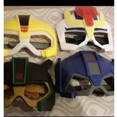 Jual topeng transformers happy meal mcd satuan biru hitam kuning ...