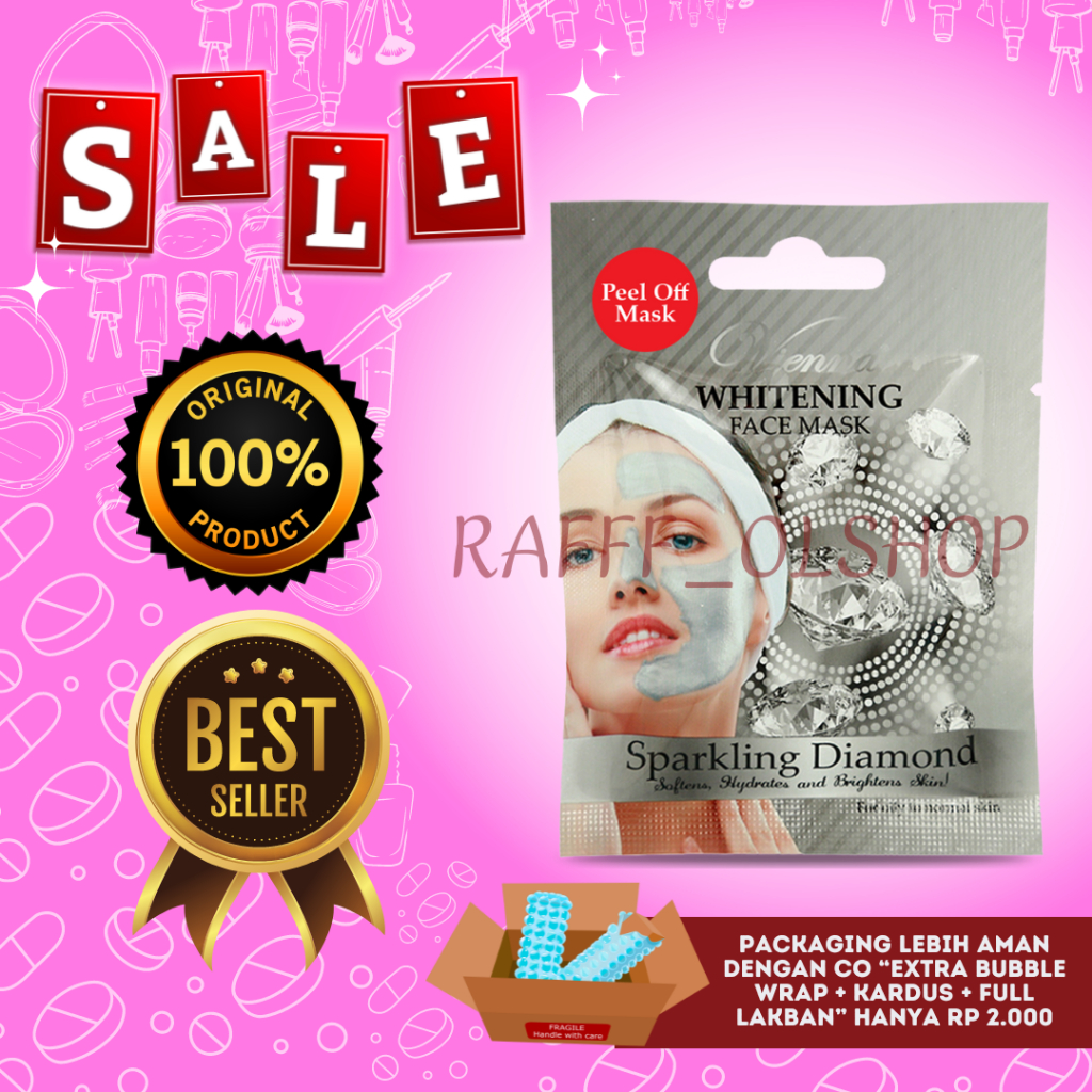 Jual VIENNA FACE MASK WHITENING SPARKLING DIAMOND 20 GRAM | Shopee ...