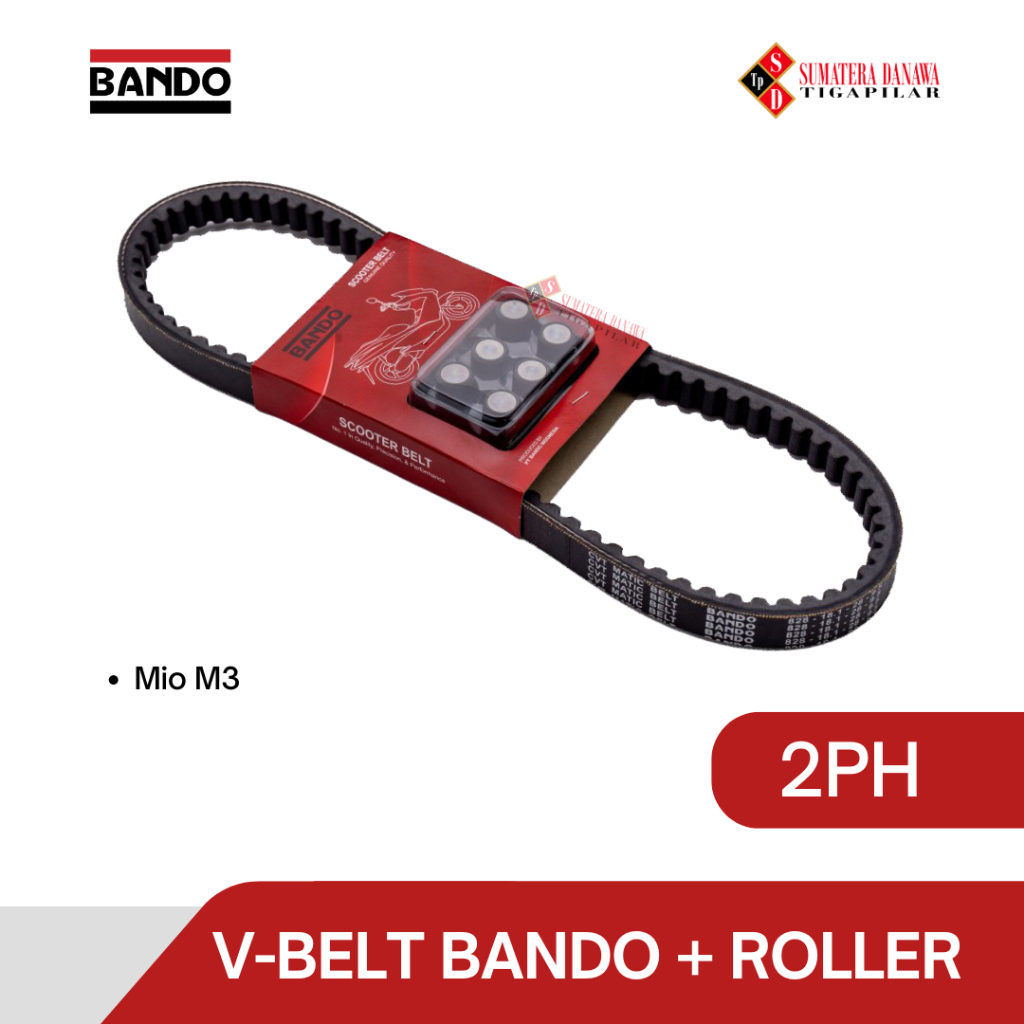 Jual Vanbelt Bando + Roller Mio M3 (V-Belt KIT/2PH) | Shopee Indonesia