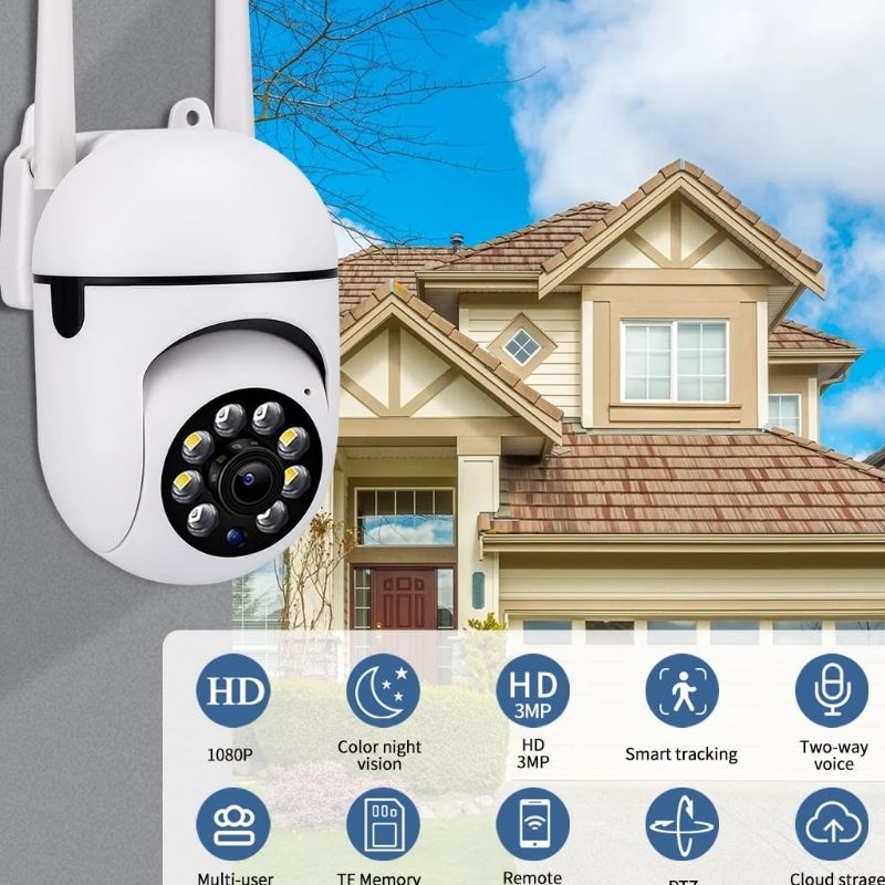 Jual kamera cctv V380 pro wifi 2 antena 360 starhockyshop | Shopee ...