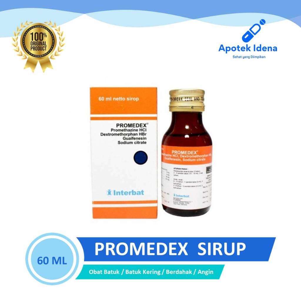 Jual PROMEDEX SIRUP Syrup 60 ml Obat Batuk Alergi Asma Batuk Kering Dan ...