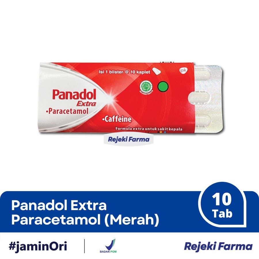 Jual Panadol Merah extra per 1 Strip stp isi 10 Butir Tablet | Shopee ...