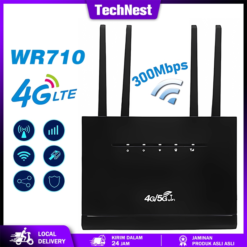 Jual 4G/5G WR710 Wireless Router 300Mbps 4G LTE WIFI Router Modem 4 ...