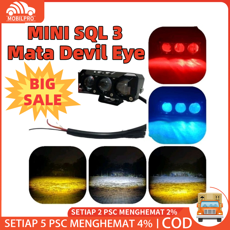 Jual Lampu Tembak SQL 3 Mata Devil Eye Lampu Laser SQL Plus Devil Lampu ...