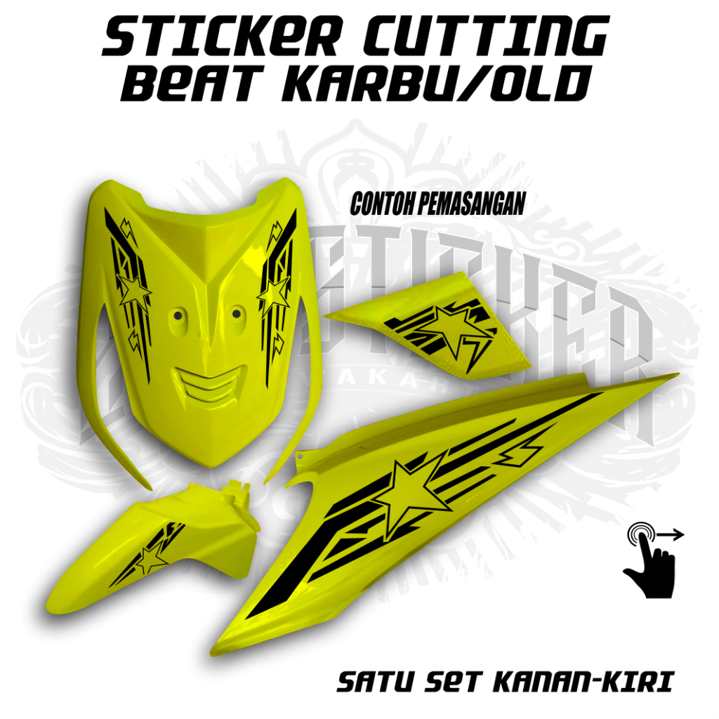 Jual Stiker Cutting Variasi Striping Honda Beat Karbu Old Sticker List ...