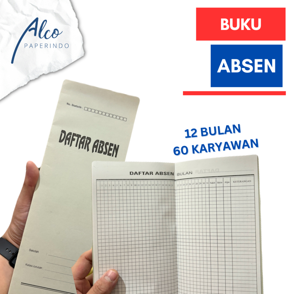 Jual Buku Daftar Absen 12 Bulan 60 Kolom Nama | Shopee Indonesia