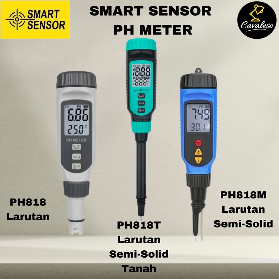 Jual SMART SENSOR pH Meter + Temperature Meter Easy to Use Portable ...