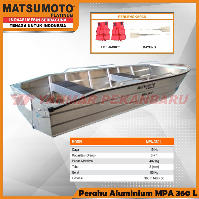 Jual Boat / Perahu Aluminium Kapasitas 6+1 / 7 Orang MPA 360 L ...