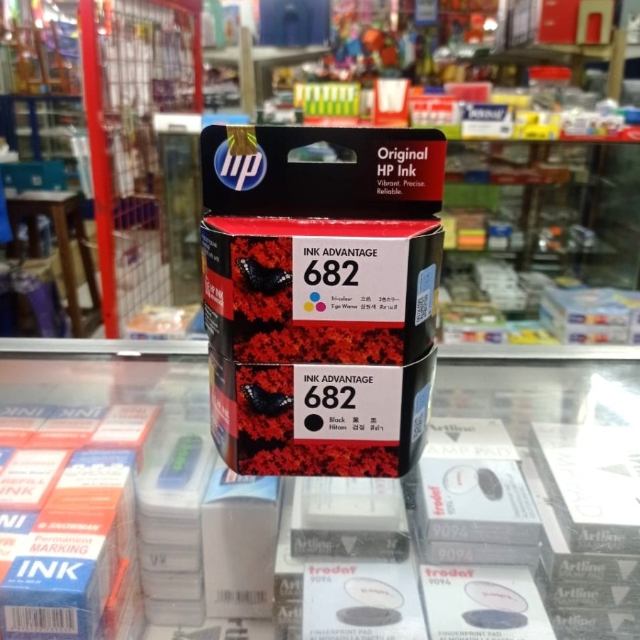 Jual HP 682 Black Tinta / Cartridge Original - color | Shopee Indonesia