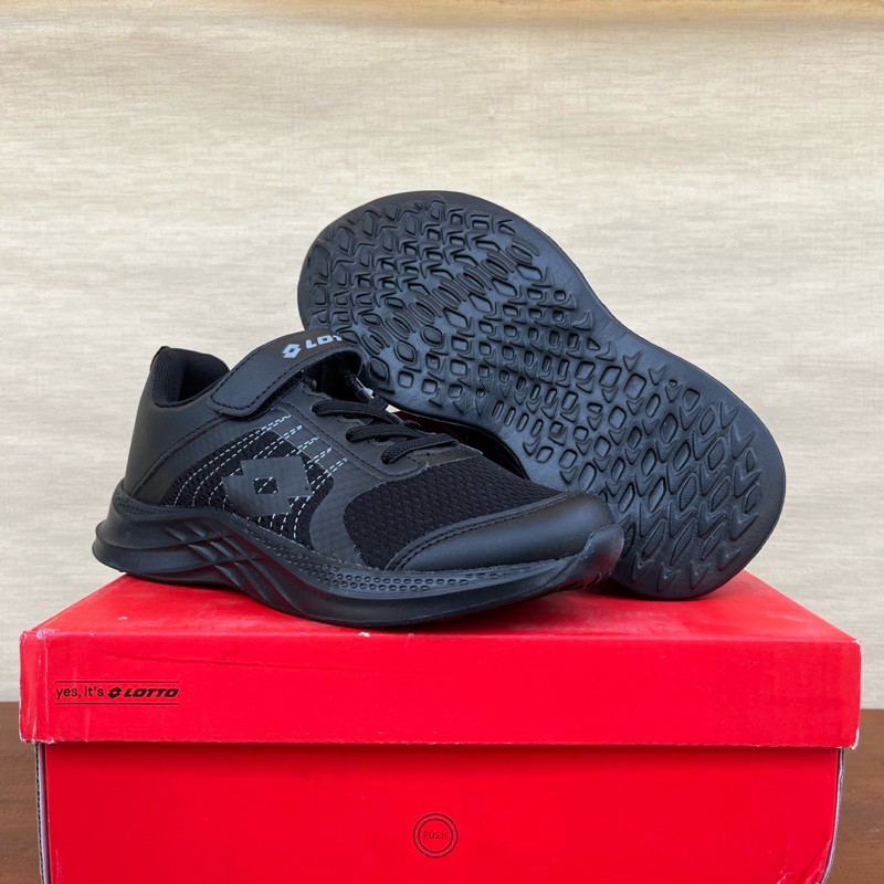 Jual Sepatu LOTTO BRUTUS JR Black Original Resmi | Shopee Indonesia