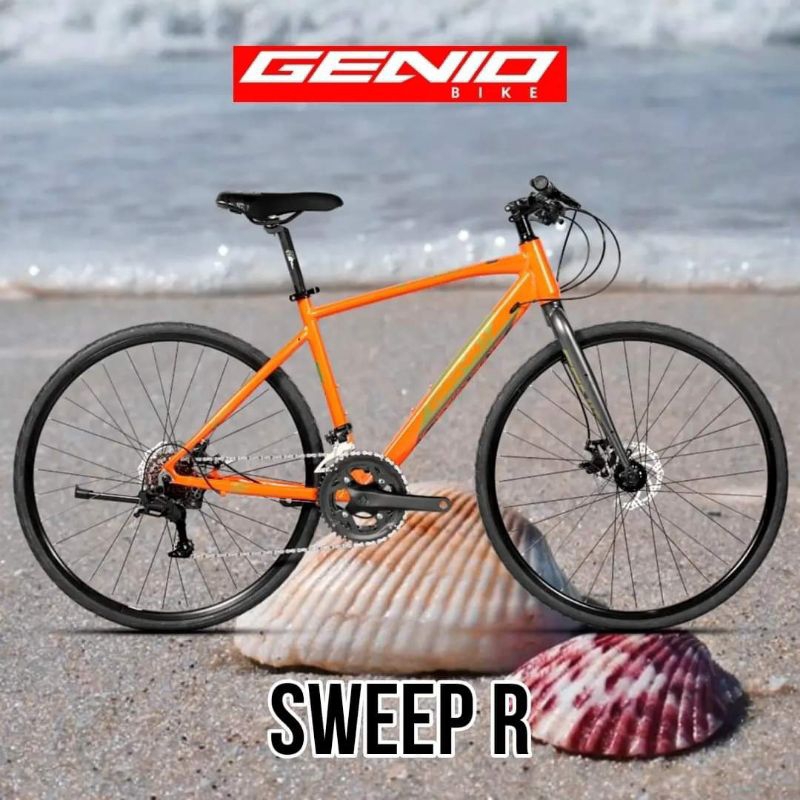 Jual Fullbike Genio Sweep R 2 x 8 Speed Hybrid Commuter Bike Gravel ...