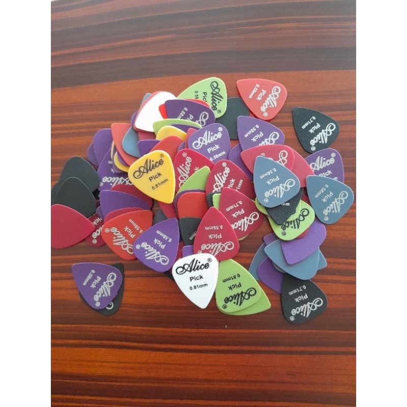 Jual pick pik klaber gitar bahan karbon alice 100F | Shopee Indonesia