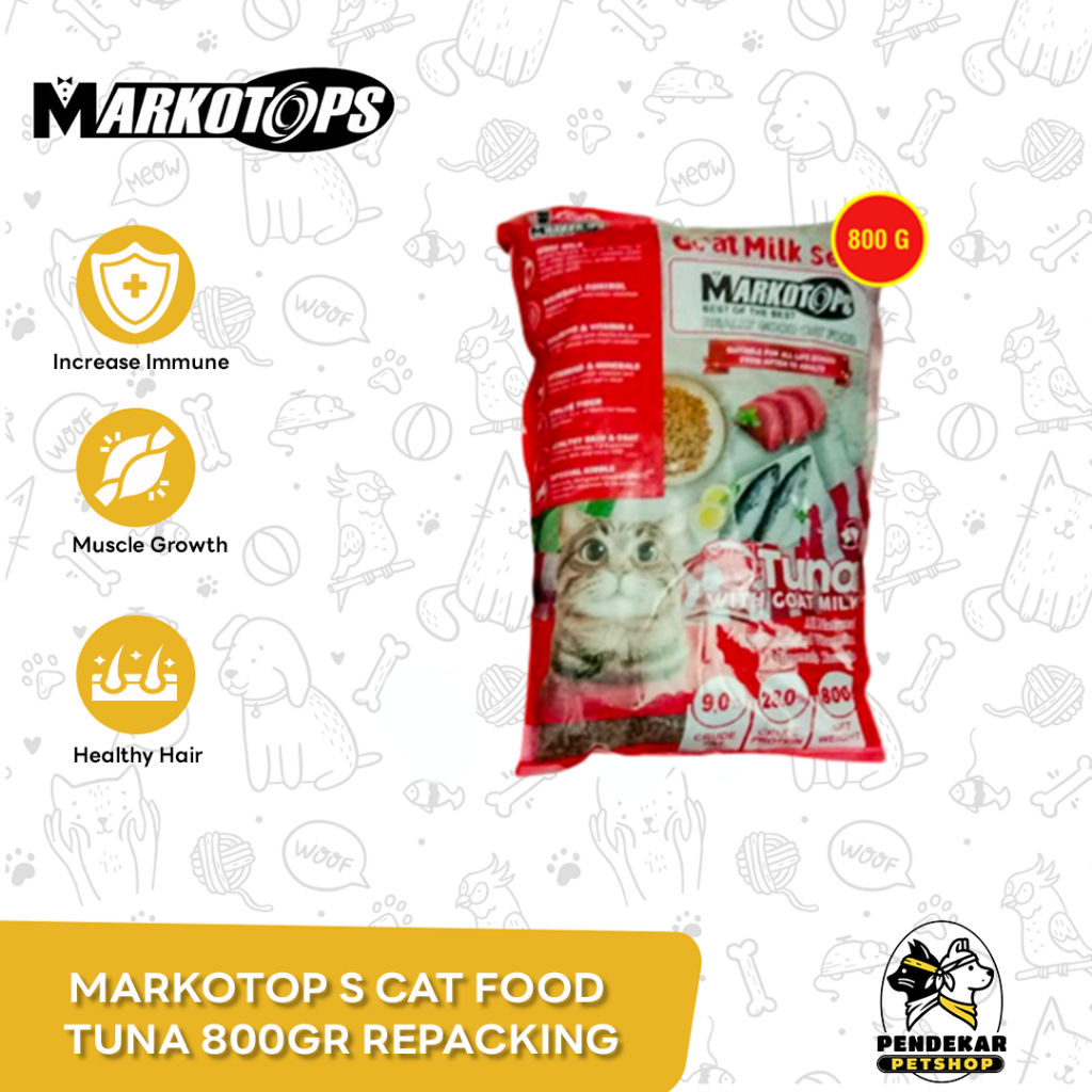 Jual Makanan Kucing Markotops Repacking 1kg Cat Food Dry | Shopee Indonesia