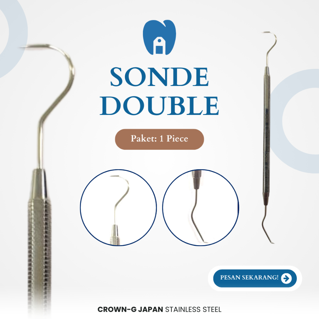 Jual Dental Sonde Lurus / probe lurus straight -Dental Sonde Halfmoon ...