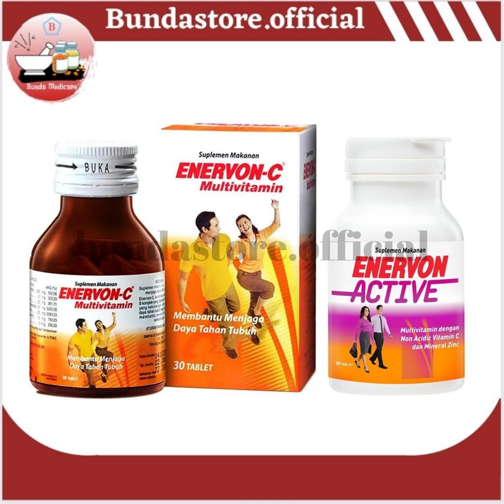 Jual Enervon C / Enervon ACTIVE isi 30 Kaplet - Multivitamin l Daya ...