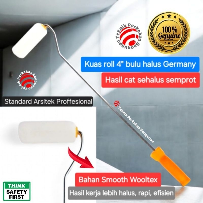 Jual Kuas kuwas rol roll cat kapal minyak 4 inch bulu halus Germany ...
