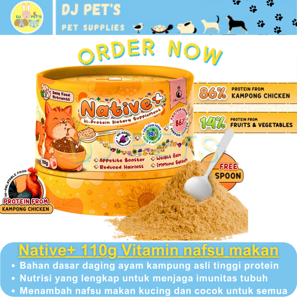Jual Native+ 110gr Vitamin kucing untuk nafsu makan dan imunitas ...