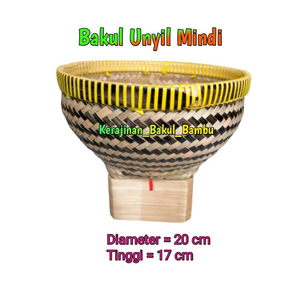 Jual Bakul bambu bakul nasi UNYIL MINDI bakul ceting mindi kerajinan ...
